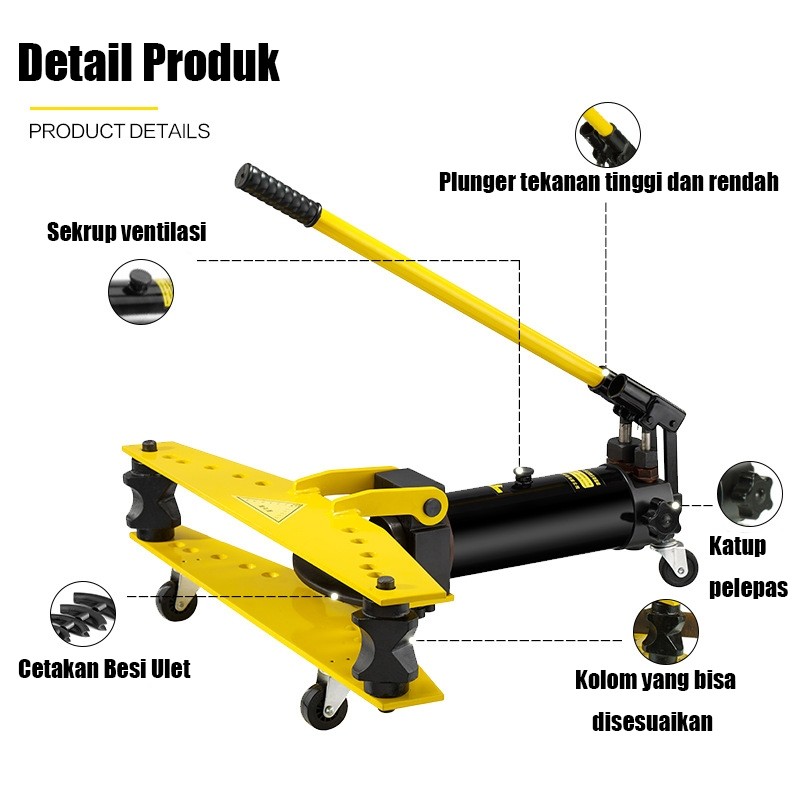 Jual Alat Bending Pipa Hidrolik Manual 22-60mm Dengan Bracket Besi ...