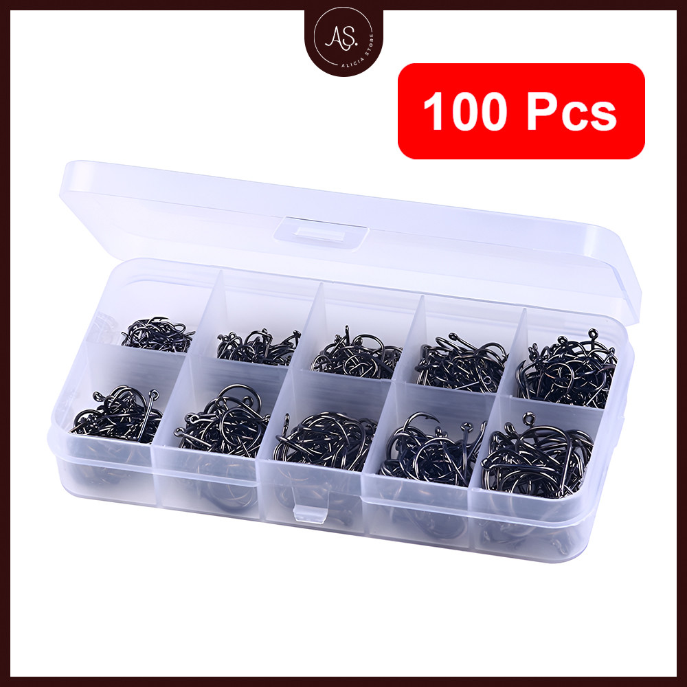 Jual AS Kail Pancing Aneka Ukuran Bahan Baja Karbon Set 100Pcs Dengan ...