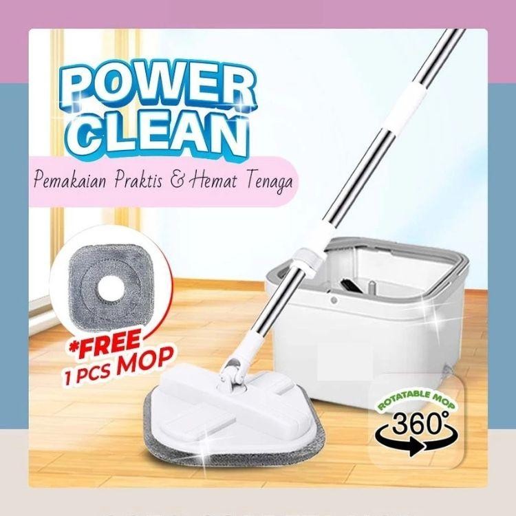 Jual Alat Pel Plus Dual Clean Mop Upgrade Spin Mop Air Bersih Air Kotor ...