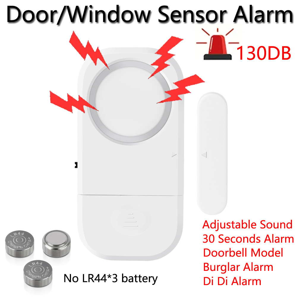 Jual Door Opening Sensor Doorbell Wireless Time Delay Door Alarm Anti-theft Door Window Security ...
