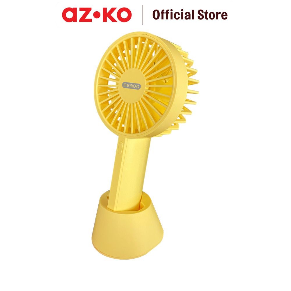 Jual AZKO Memoo Kipas Angin Portabel Rechargeable - Kuning Hand Fan Fan ...