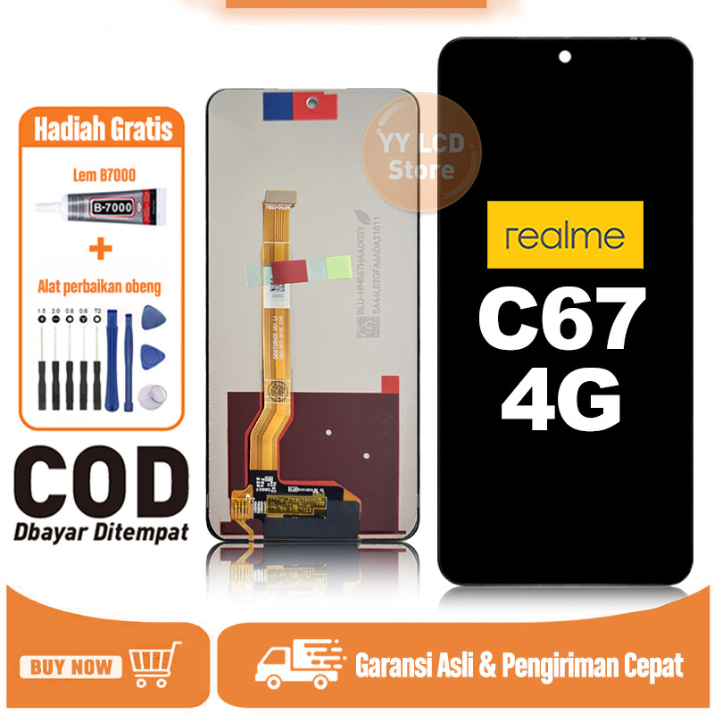 Jual LCD REALME C67 4G Original COD Touchscreen Fullset Ori Asli Compatible For Glass Touch ...