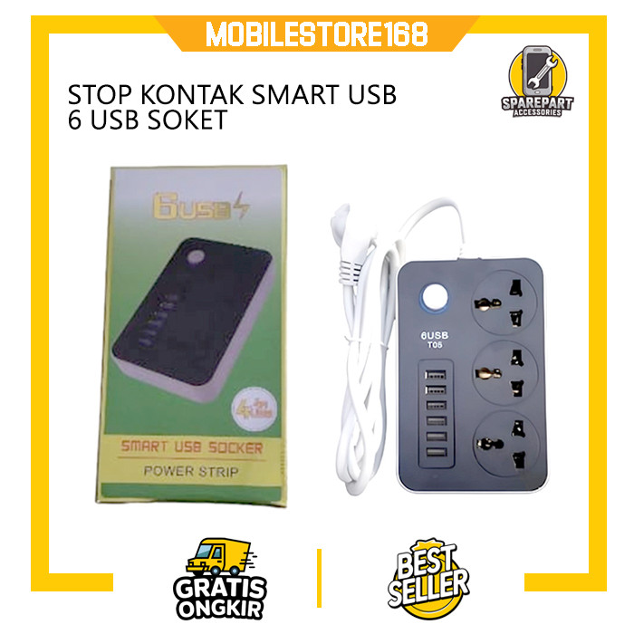 Jual STOP KONTAK SMART USB SOCKET STRIP 6 USB & 3 POWER COLOKAN MULTIFUNGSI | Shopee Indonesia