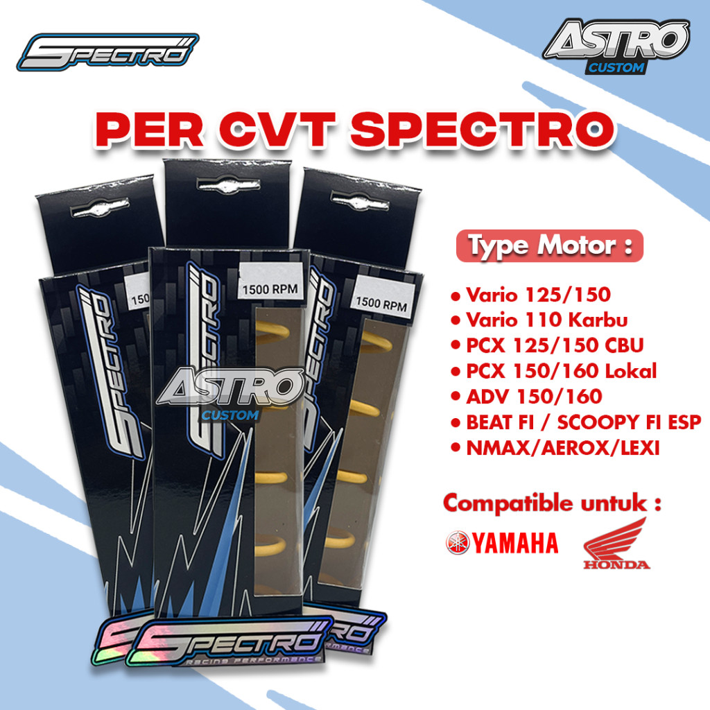 Jual BSL77 PER CVT 1500 RPM SPECTRO VARIO PCX AEROX NMAX LEXI BEAT FI ...