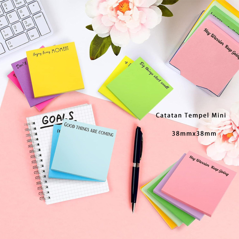 Jual Sticky note warna Makaron Kotak Kecil Stik Mini Koyak Indeks N ...