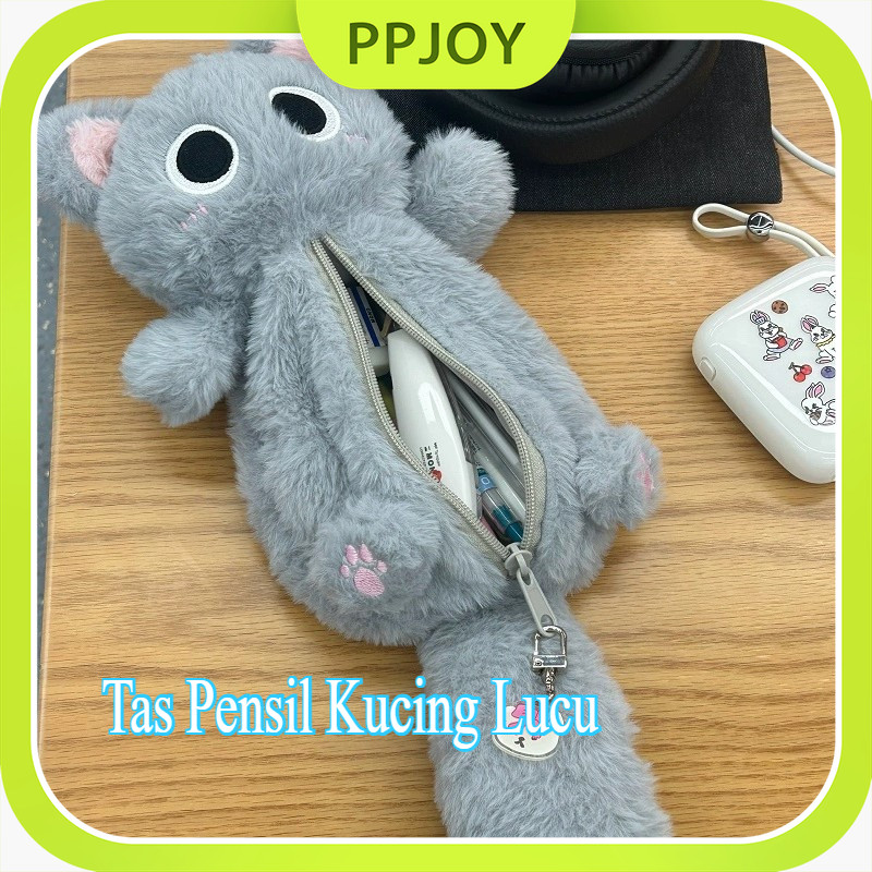 Jual 【Ready】Tas Pensil Kucing Lucu / Tas Pensil Kucing Mata Besar Kotak ...