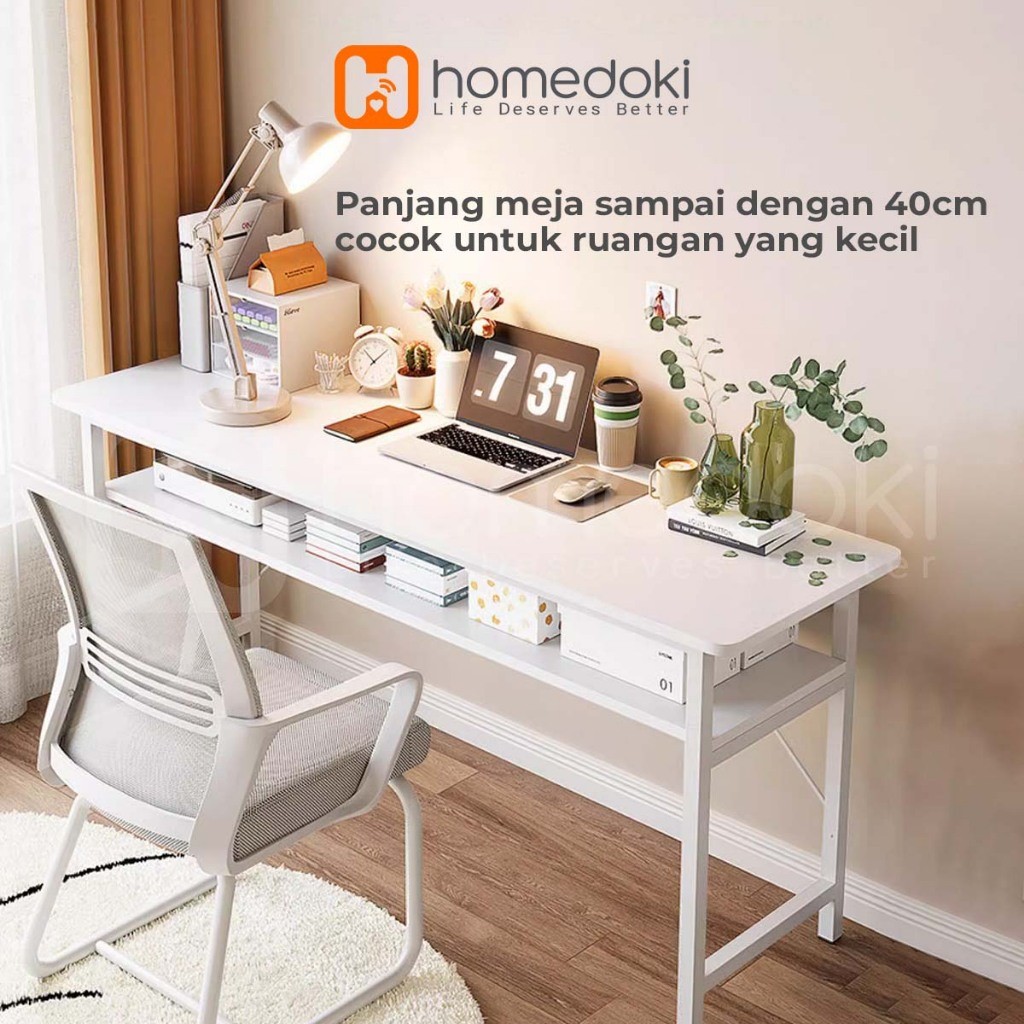 Jual Homedoki Meja Belajar 120cm / Meja Kantor / Meja Komputer / Meja Kerja / Meja Kamar / Meja ...