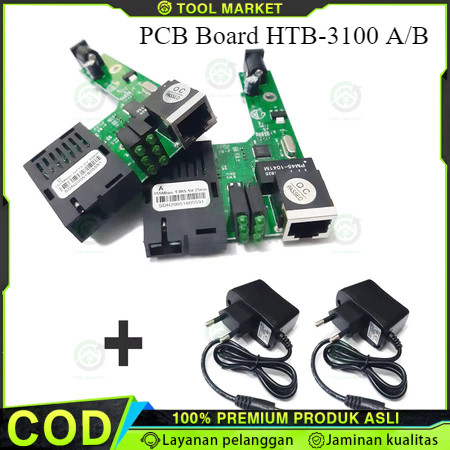 Jual HTB-3100 A+B PCB Board NetLINK Fiber Optic Optical Media Converter ...