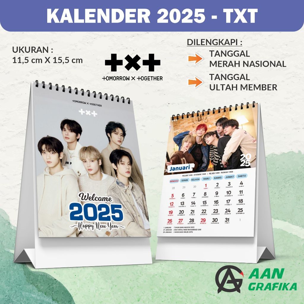 Jual KALENDER MEJA 2025 - KPOP TXT - Tomorrow X Together | Shopee Indonesia
