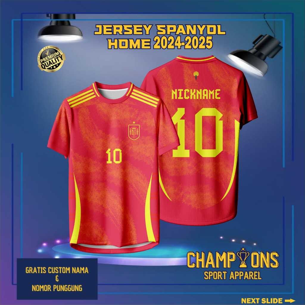 Jual Jersey TIMNAS SPANYOL HOME 2024-2025 Terbaru - Jersey SPAIN EURO ...