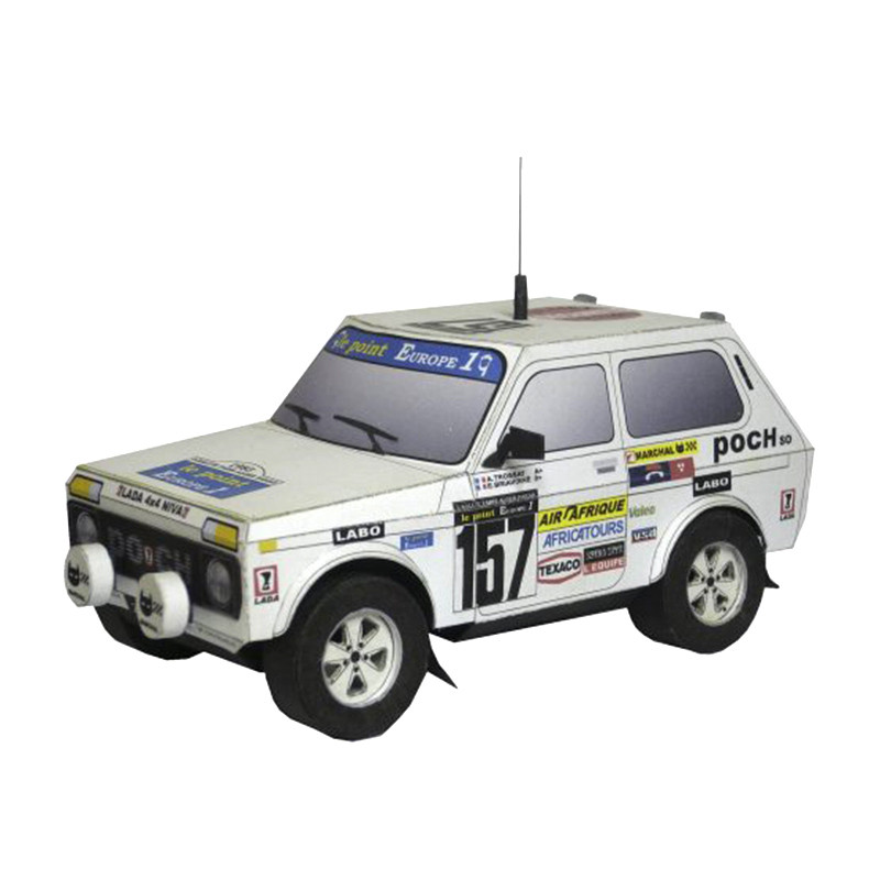 Jual Lada Niva 1983 4x4 1:32 Dakar Rally Racing Car Mini Origami Art 3D ...