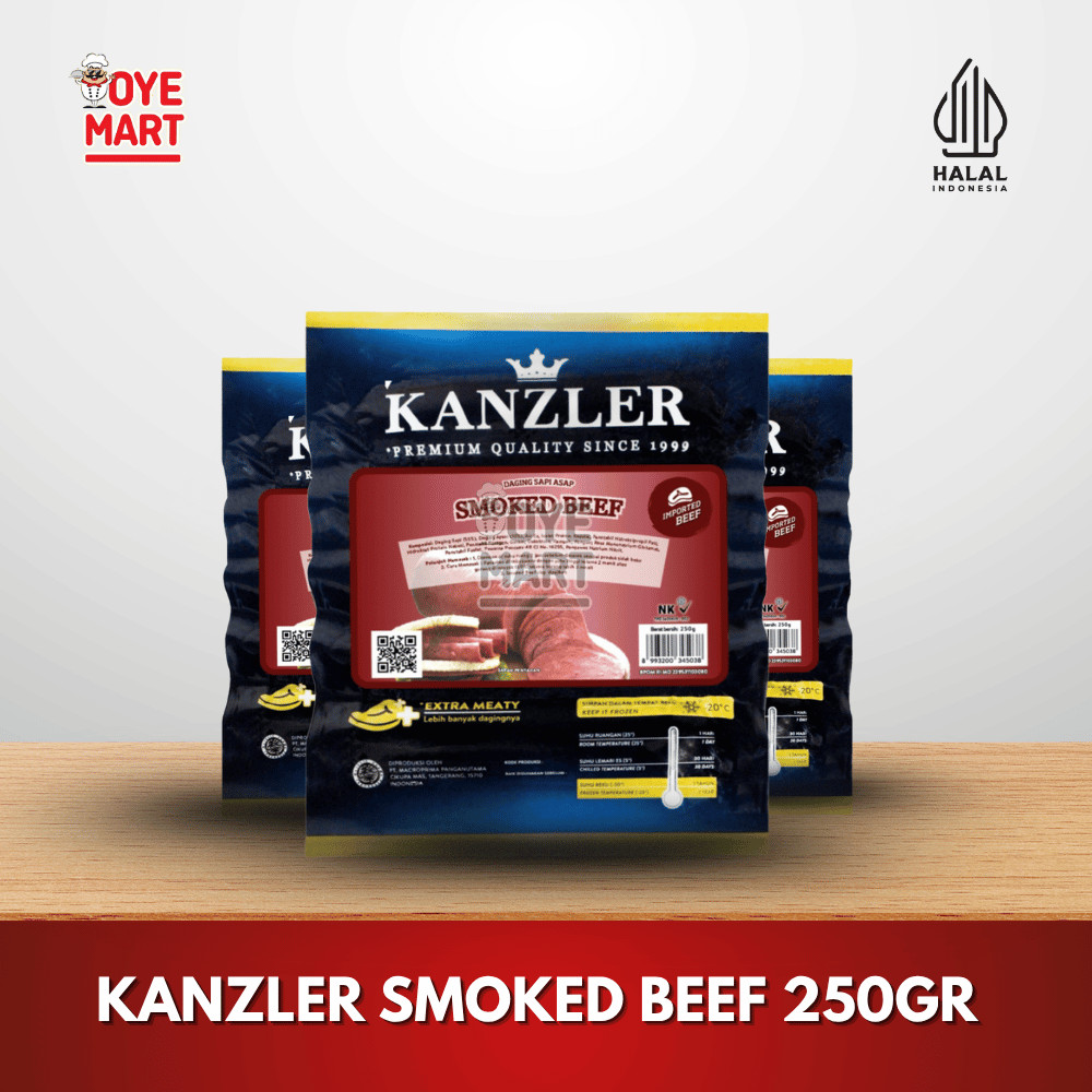 Jual KANZLER SMOKED BEEF 250GR DAGING SAPI ASAP HARGA PROMO | Shopee ...