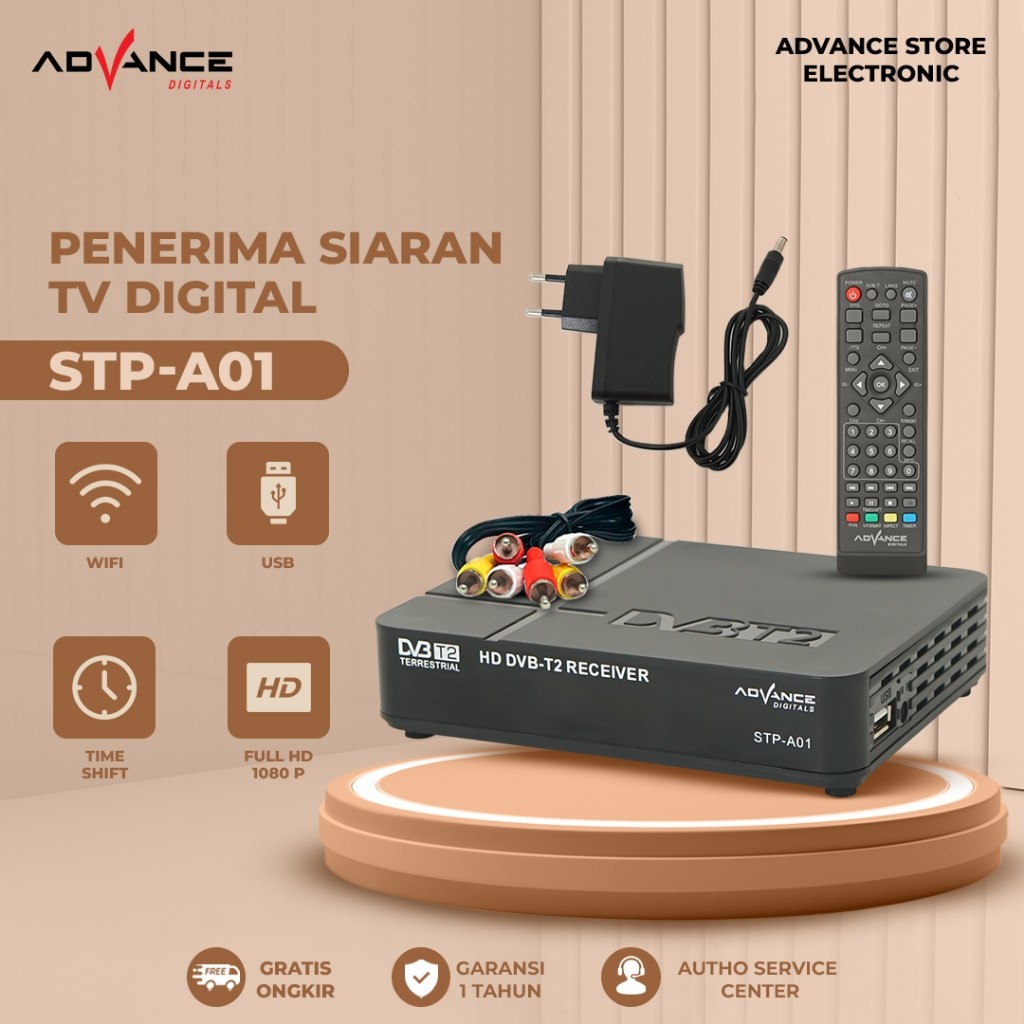 Jual [FREE ONGKIR] Set Top Box Advance STP-A01 STB Digital DVB Full HD Receiver TV Garansi Resmi ...