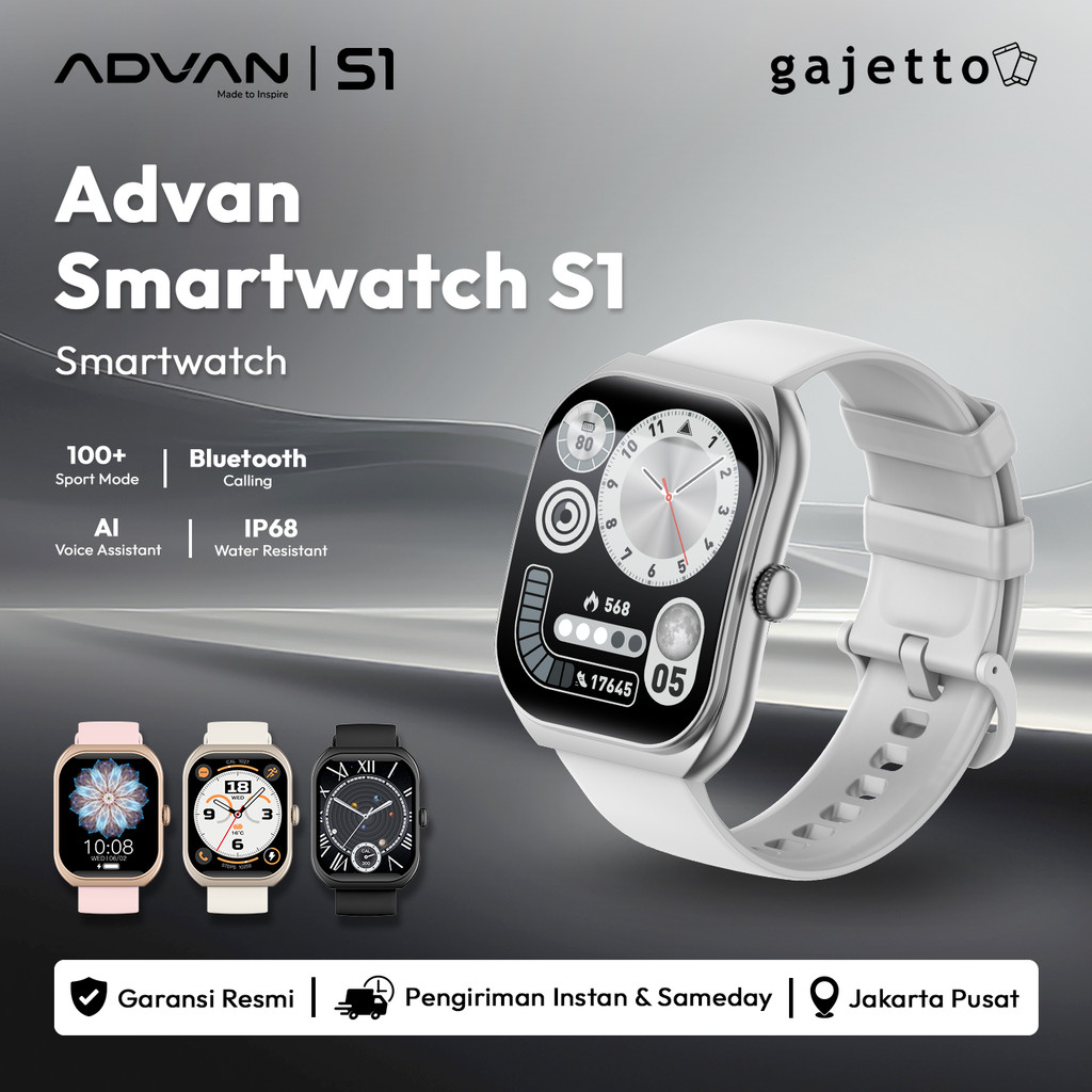 Jual ADVAN Smartwatch S1 S1 V2 AI Voice IPS 2.01 inch Waterproof ...