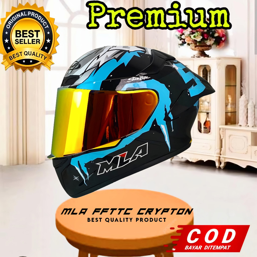 Jual Helm MLA TTC Ctypton Motif Winter Test | Helm Full Face Paket ...