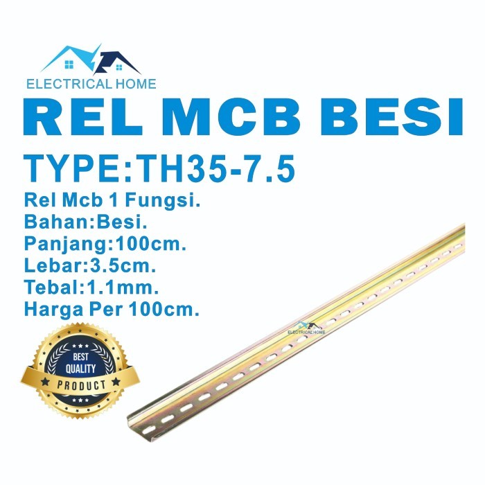 Jual REL MCB BESI 1 FUNGSI DIN RAIL MCB PANJANG 100CM | Shopee Indonesia