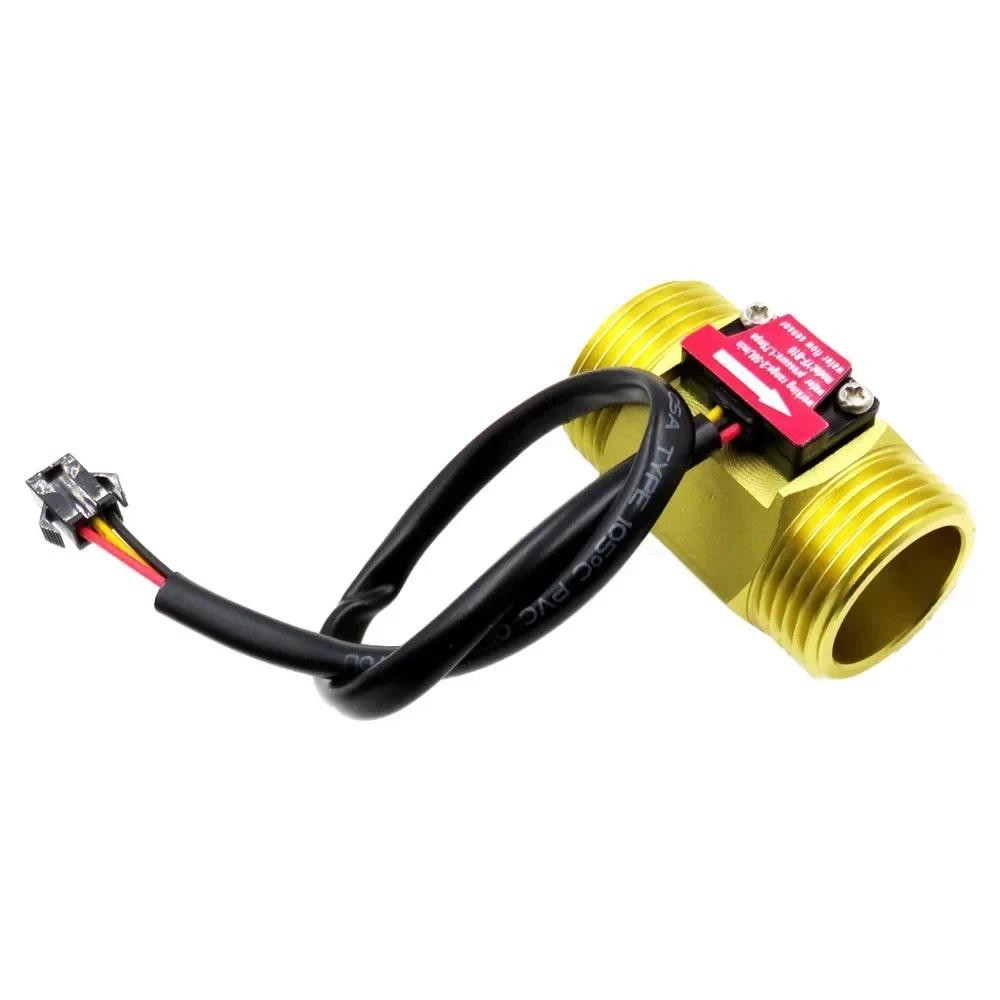 Jual YF-B10 1 inch copper Water Flow Hall Stream Sensor Switch Flow ...