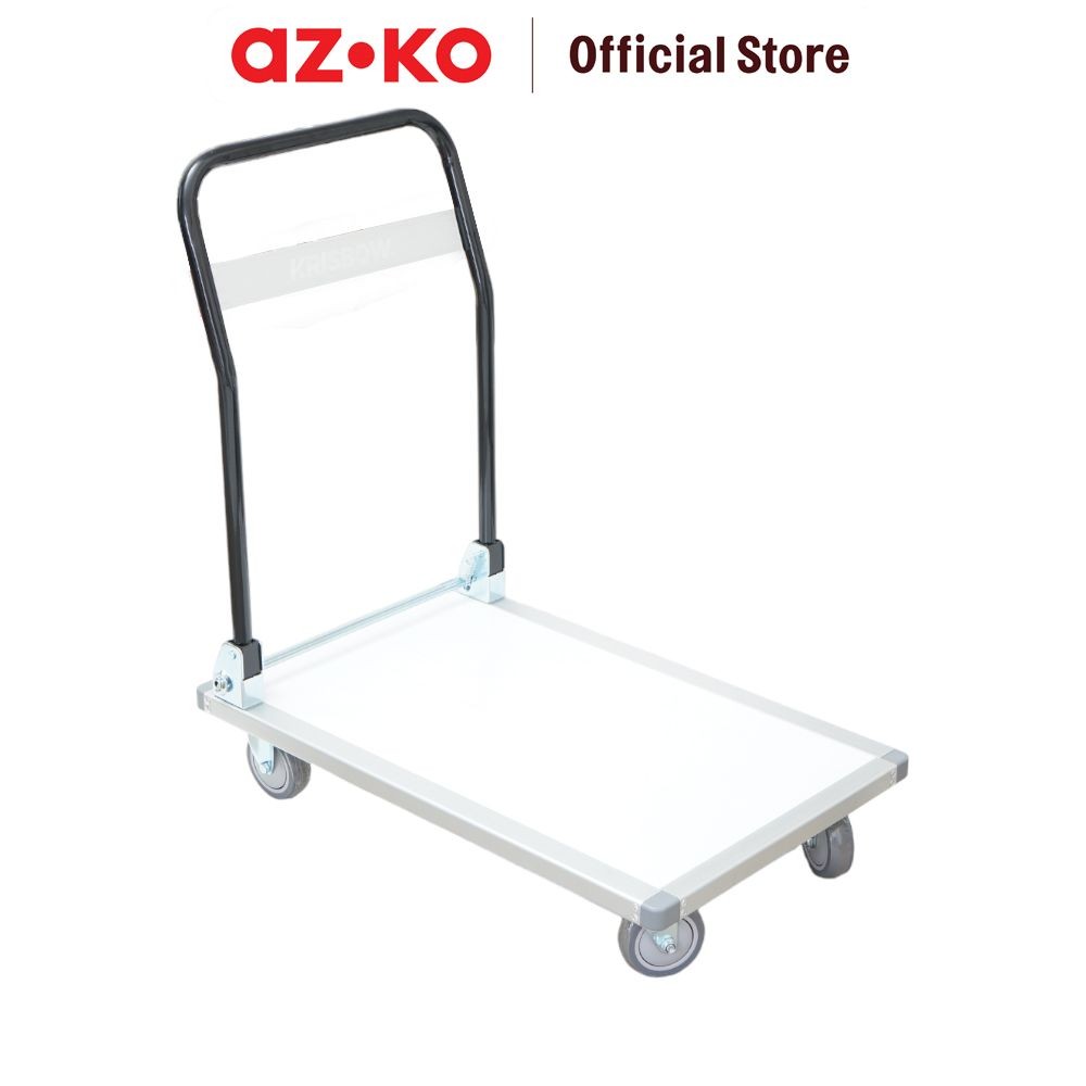 Jual AZKO Krisbow Troli Barang Aluminium 300 kg - Putih Trolley Roda ...