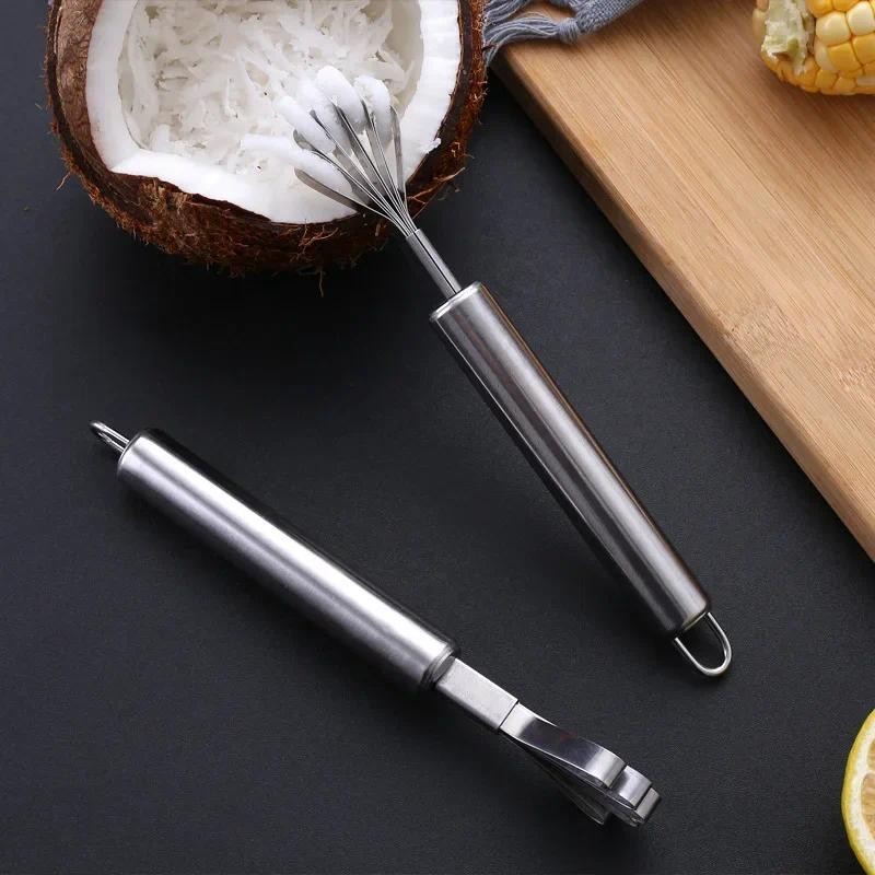 Jual Manual Stainless Steel Shredded Coconut Scraper Knife Home Coconut ...