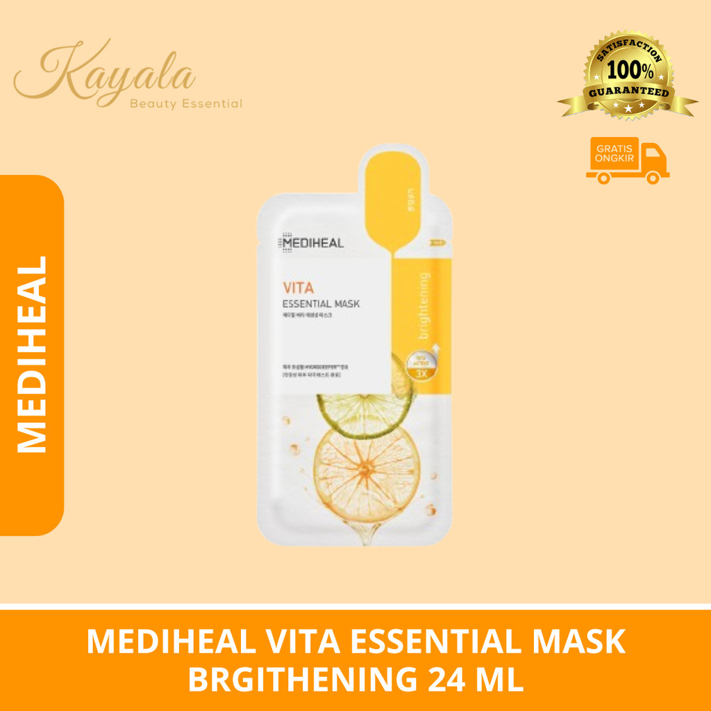 Jual MEDIHEAL VITA ESSENTIAL MASK BRIGHTHENING 24 ML | Shopee Indonesia