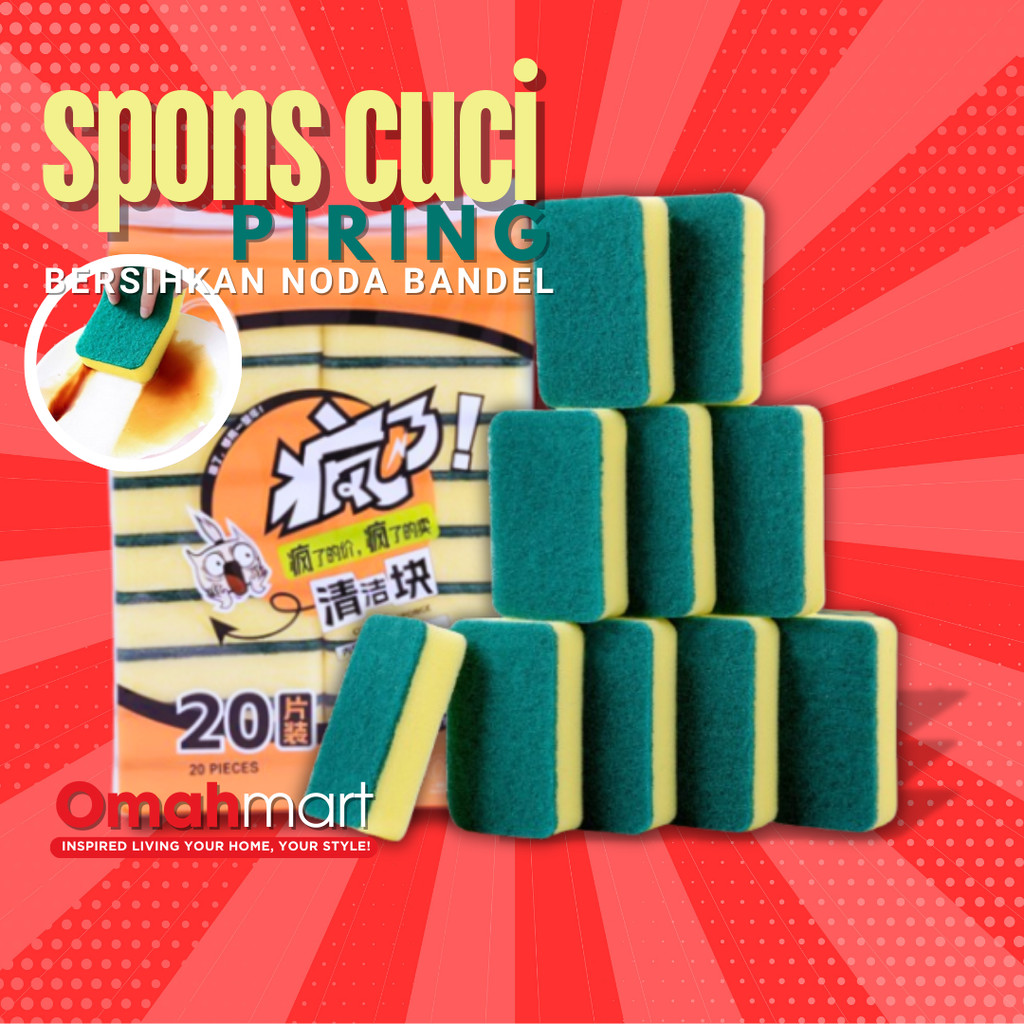 Jual Spons Sabut Cuci Piring Gelas Sponge Busa Paket 3 Pcs | Shopee ...