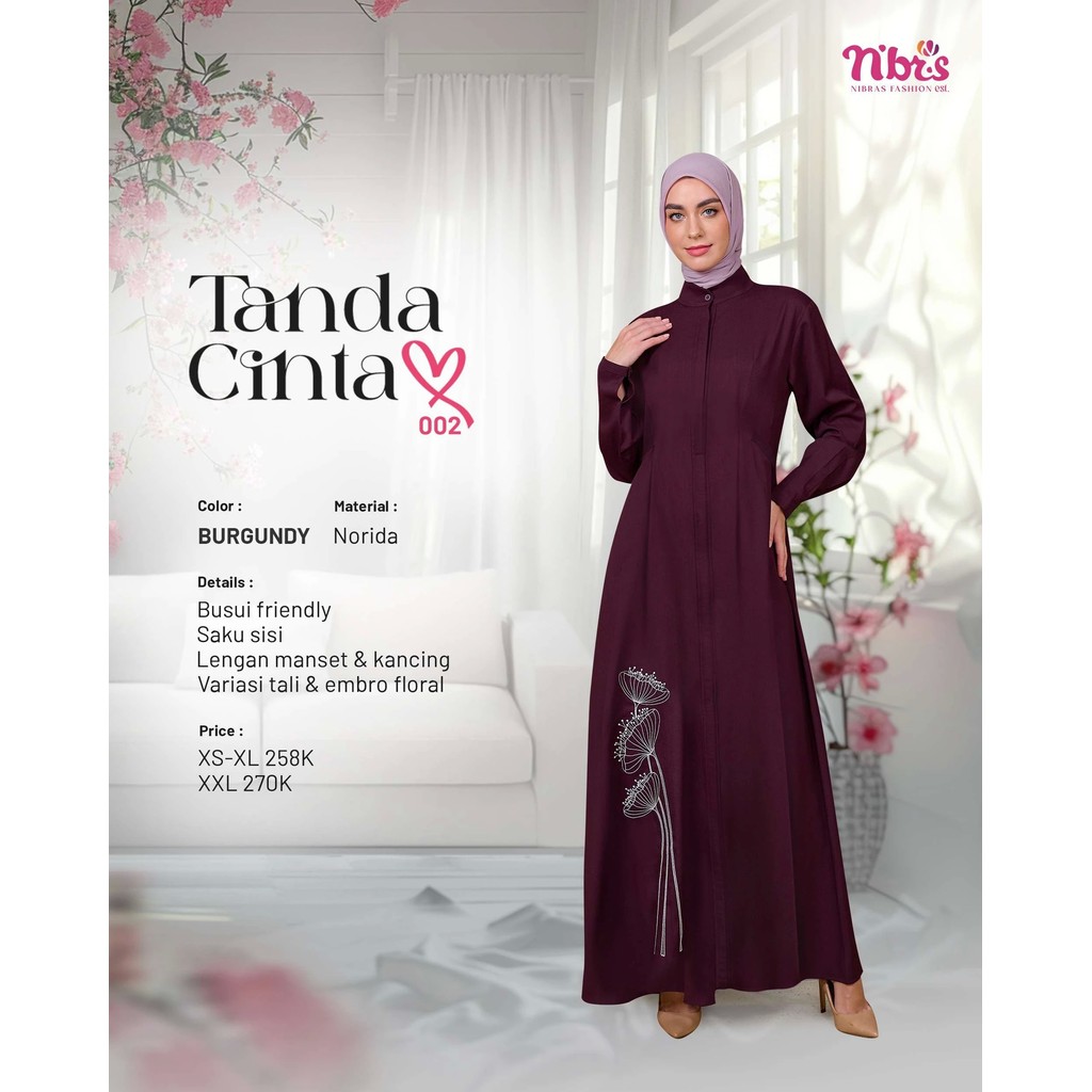 Jual Tanda Cinta 002 Pilihan Dress Muslim Cantik by Nibras | Shopee ...