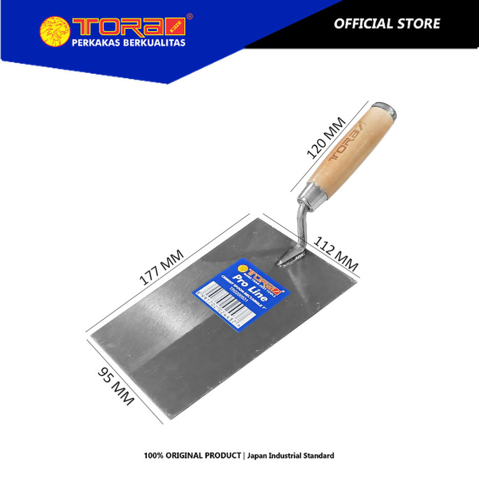 Jual TORA Sendok Semen 7 Inch Kotak Gagang Kayu - Alat Sendok Semen ...