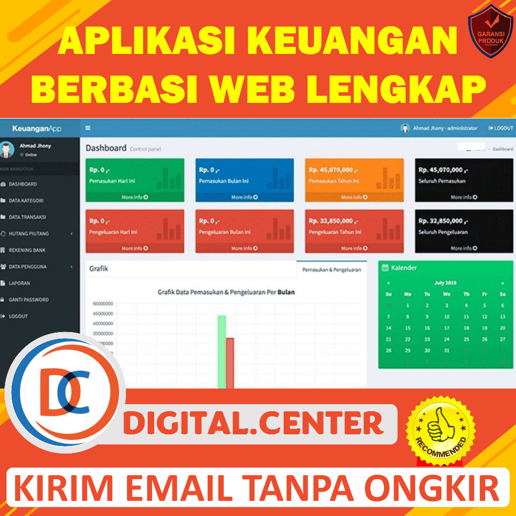 Jual Aplikasi Keuangan Berbasis Web Menggunakan PHP dan MySQLi Lengkap ...