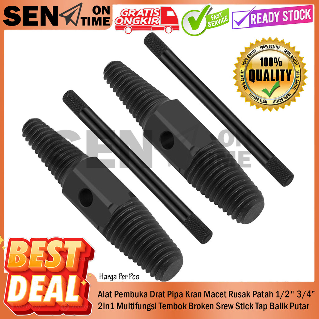 Jual Alat Pembuka Pipa Kran Baut Macet Rusak Patah 1/2" 3/4" In 2in1 ...
