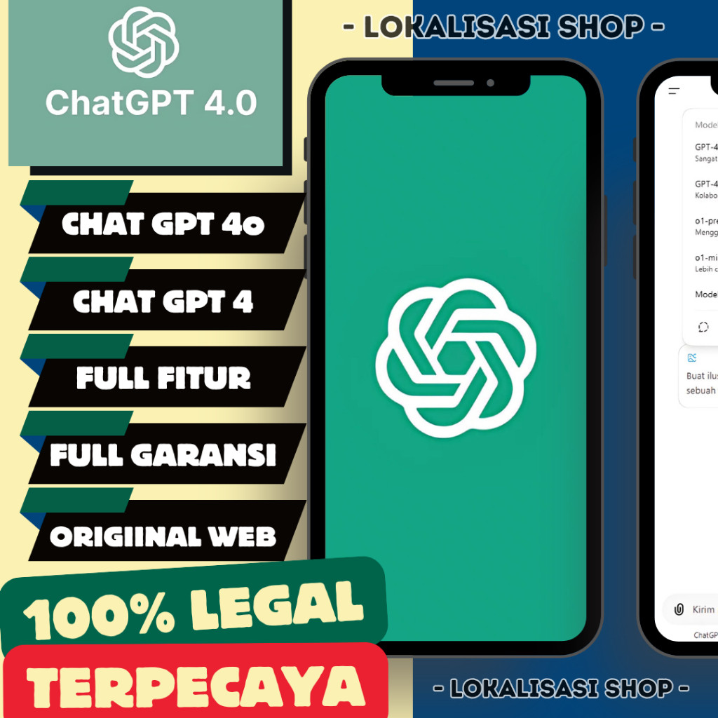Jual ChatGPT 4o Premium | Chat Gpt Plus 4o | Chat GPT Plus 1 Bulan | Full Garansi | ChatGPT Plus ...