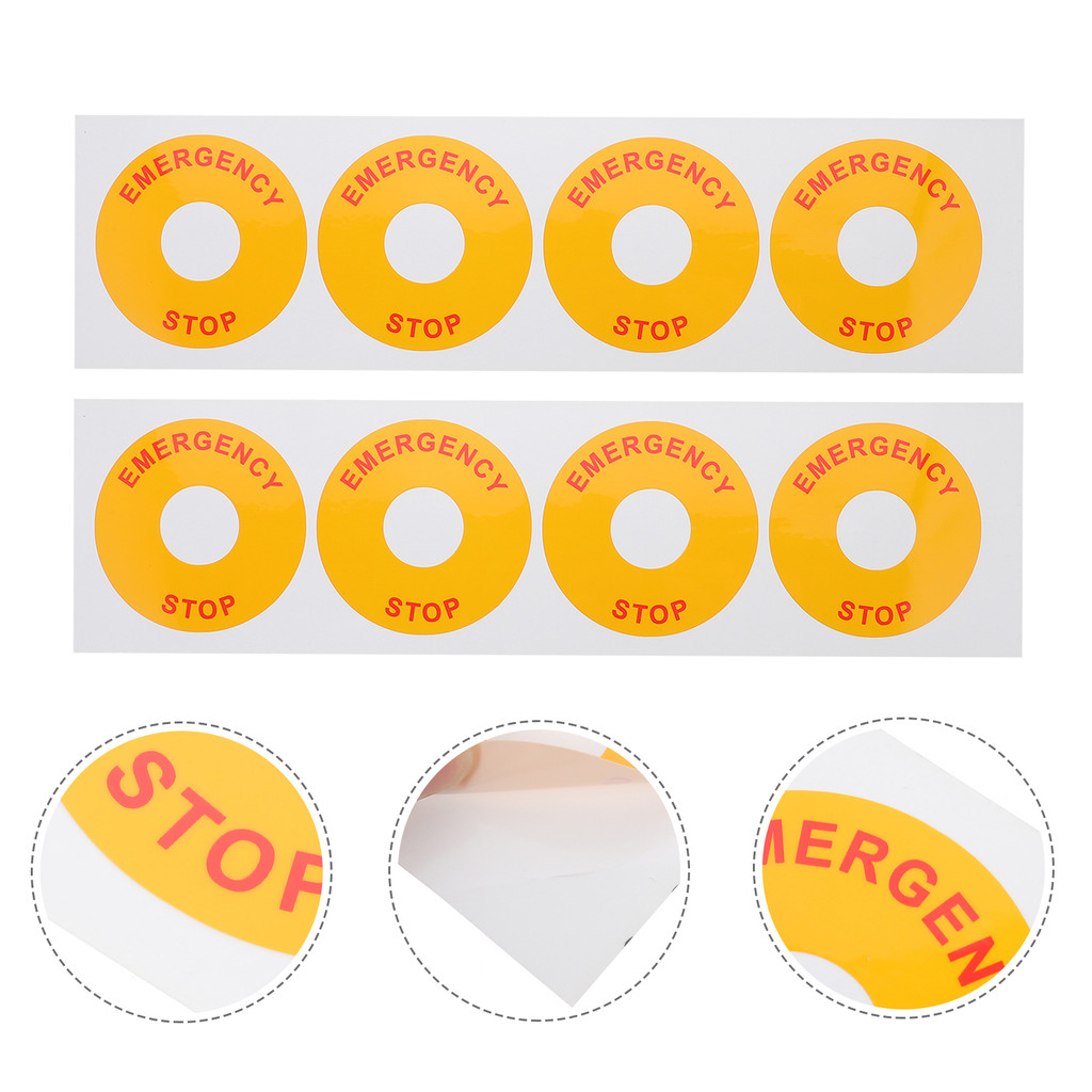Jual 8 Pcs Outdoor Emergency Stop Warning Work Car Stickers Pp ...