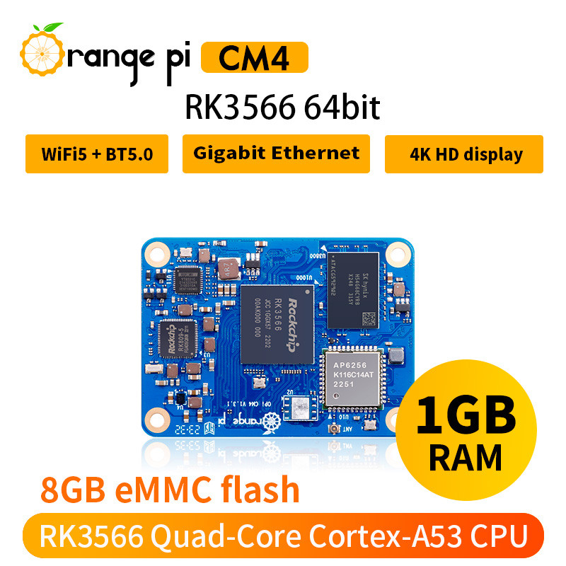 Jual Orange Pi CM4 1GB LPDDR4/4x RAM 8GB eMMC Development Board ...