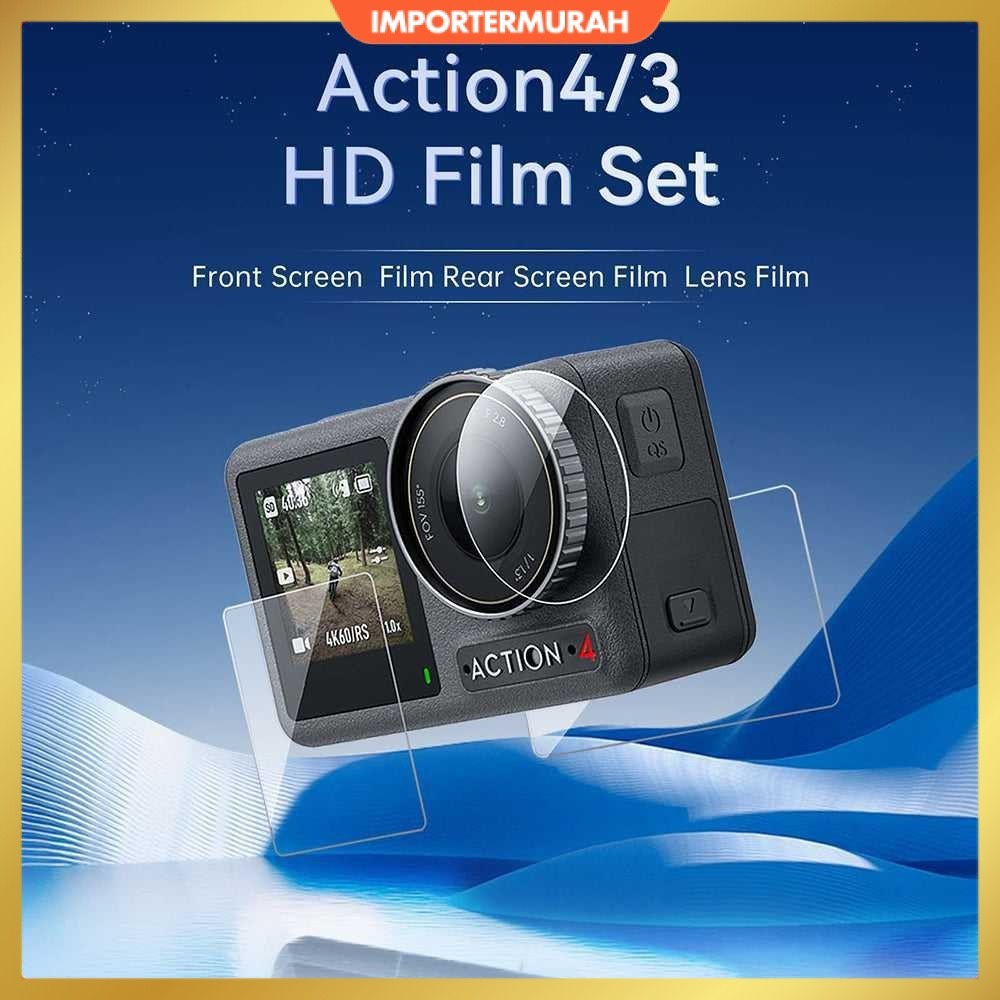 Jual TELESIN Tempered Glass Protective Film HD for DJI Action 3/4 - OA-FLM-008 | Shopee Indonesia