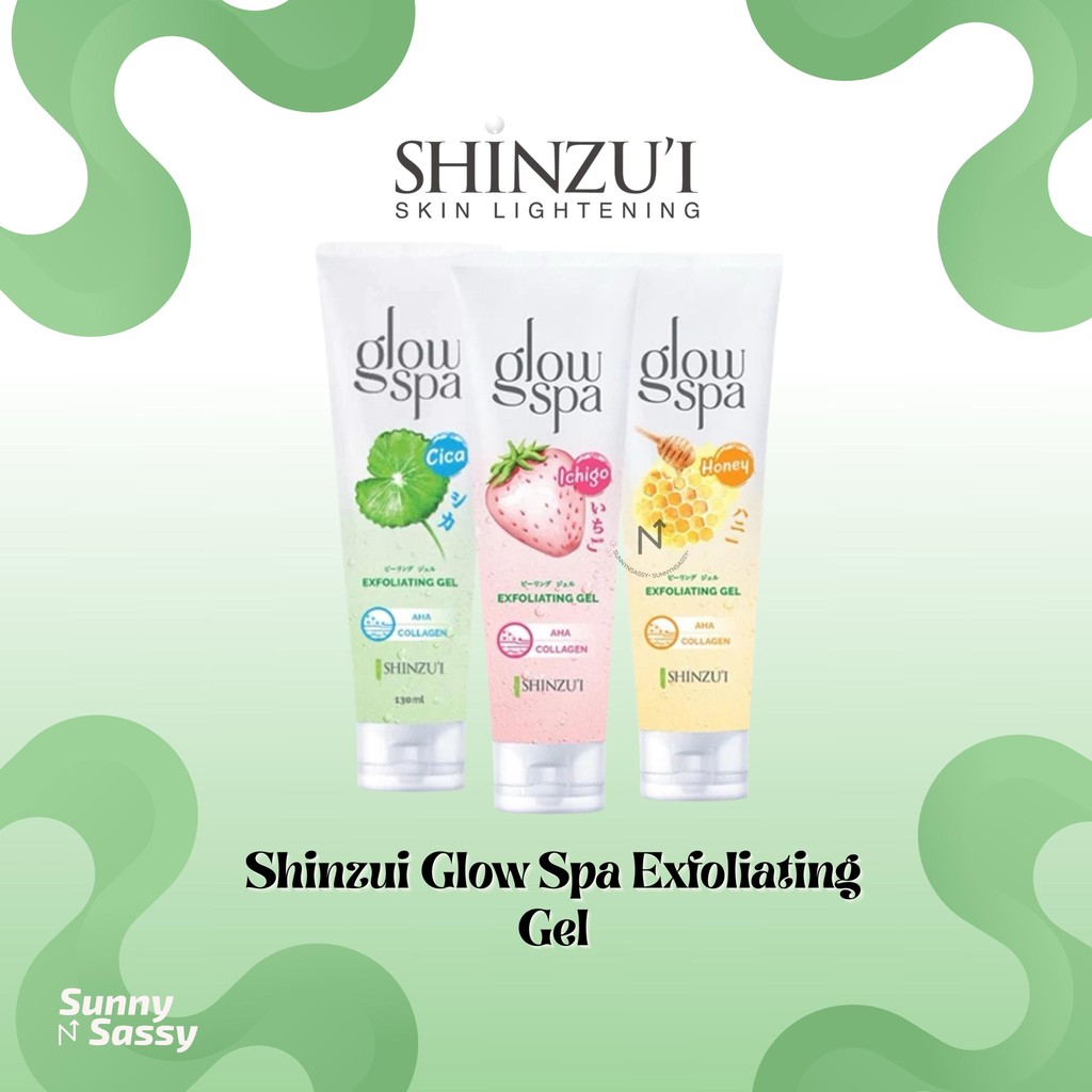 Jual Shinzui Exfoliating Gel Glow Spa Ichigo Cica Honey AHA Collagen ...