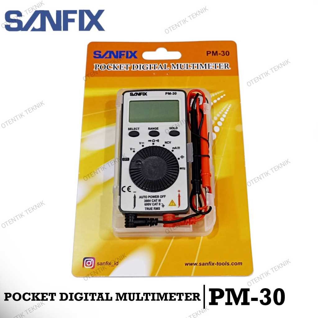 Jual SANFIX PM30 POCKET DIGITAL MULTIMETER - SANFIX MULTI METER SAKU PM 30 ASLI - SANFIX ALAT ...
