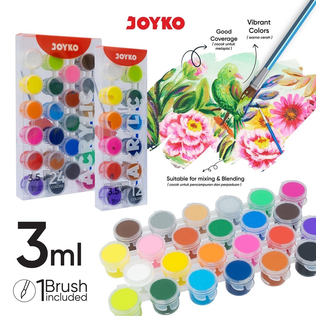 Jual JOYKO Cat Akrilik Acrylic Color ACC-6 3ML | Shopee Indonesia