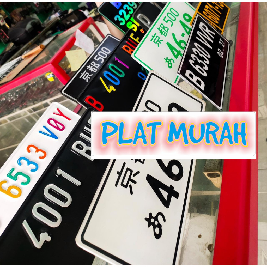 Jual custom plat motor dan mobil bebas request font dan warna plat ...