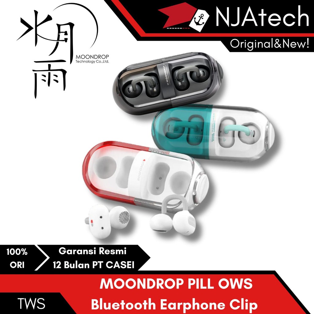 Jual Moondrop PILL 13mm Dynamic Driver Wireless Bluetooth OWS Earclip ...