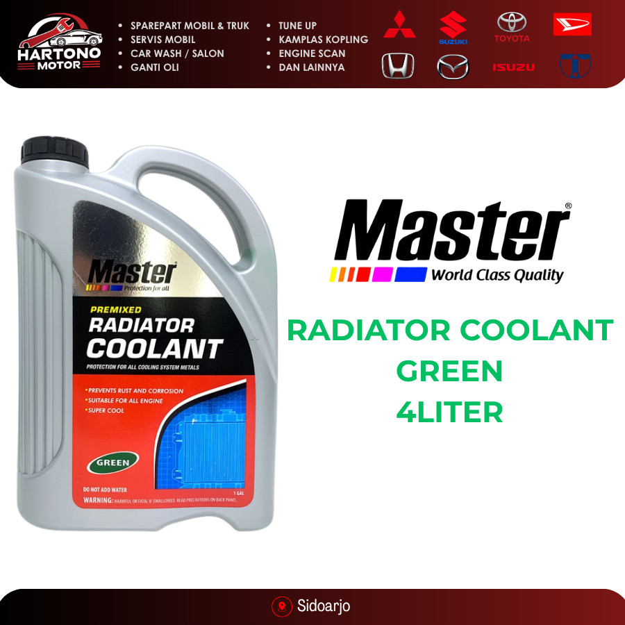 Jual MASTER RADIATOR COOLANT HIJAU 4 LITER ORIGINAL | Shopee Indonesia