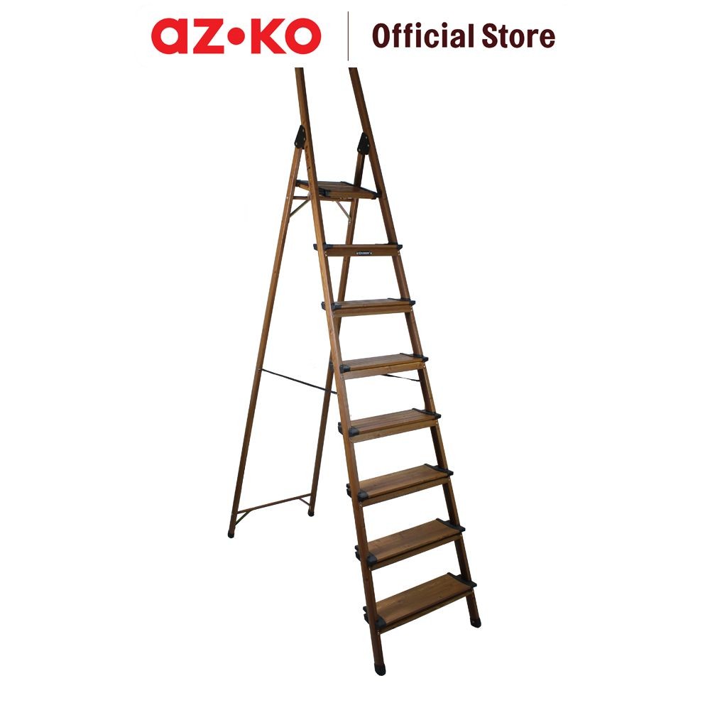 Jual AZKO Fixsteps Tangga Lipat Aluminium 8 Wide Steps Motif Kayu ...