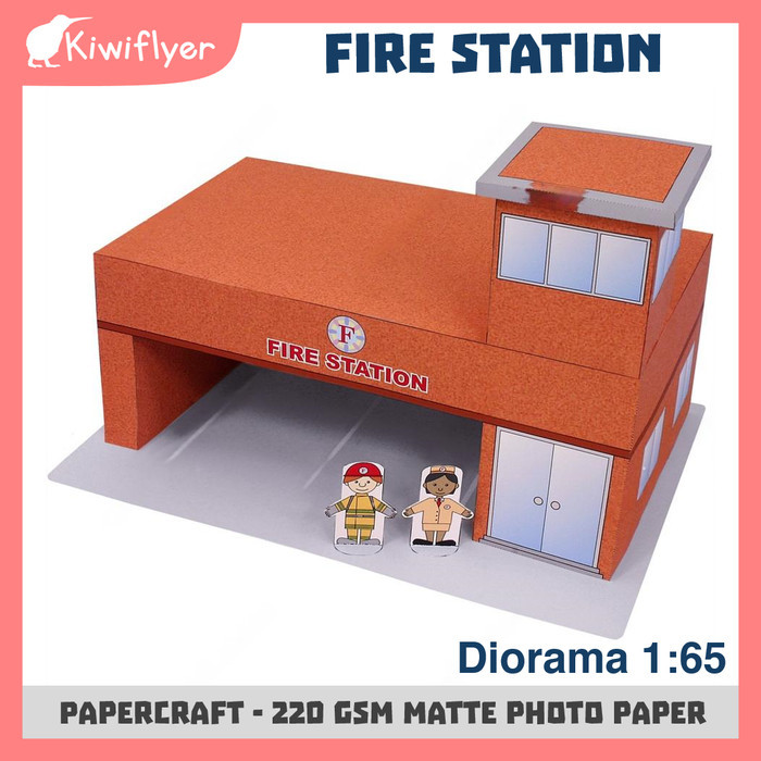 Jual Papercraft Diorama - Stasiun Pemadam kebakaran (Fire Station ...