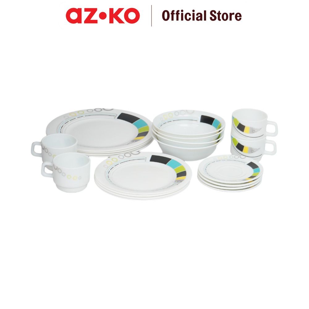 Jual AZKO Delicia Set 20 Pcs Metrics Perlengkapan Makan Dinner Set ...