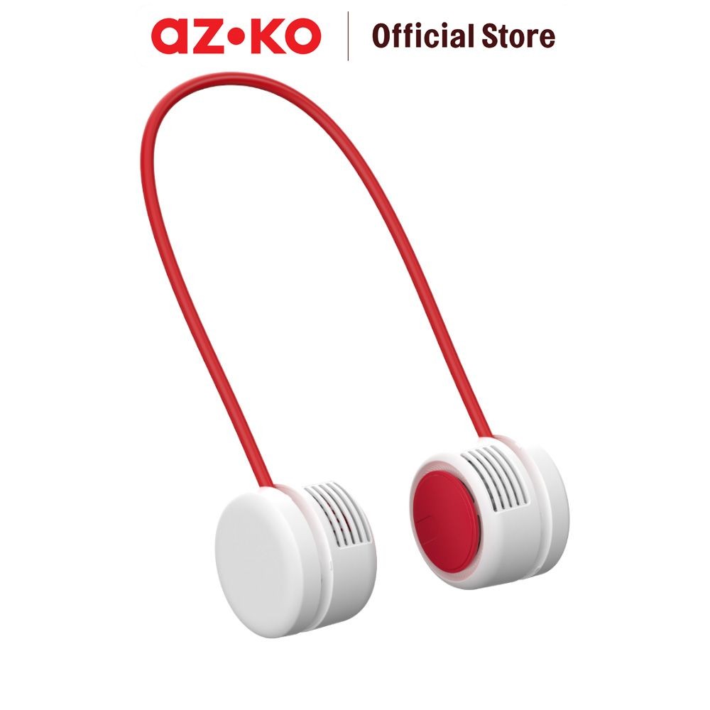 Jual AZKO Apa Kipas Angin Leher Rechargeable 2 In 1 - Merah Portable ...
