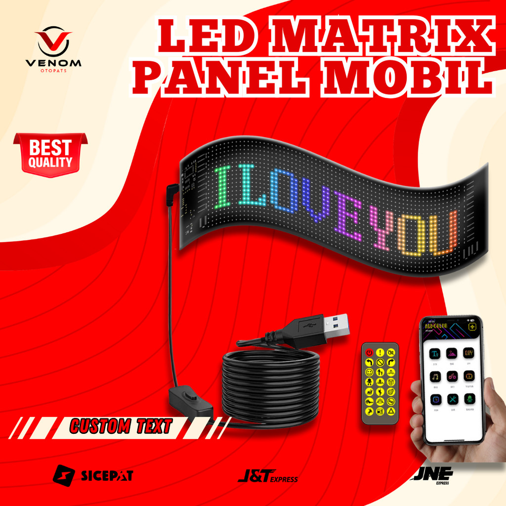 Jual Strip LED Matrix Panel Flexible / Custom Tulisan Running LED Power ...