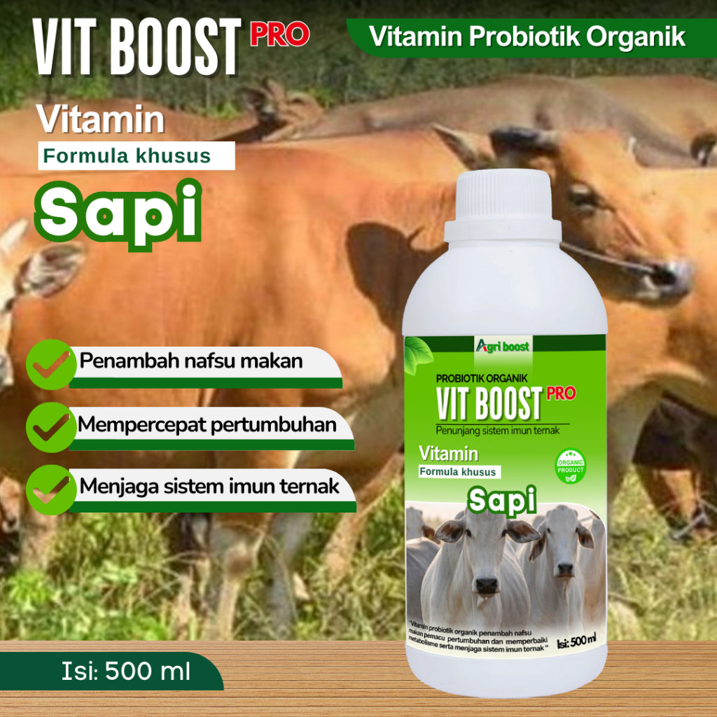 Jual VITBOOST PRO Vitamin Sapi cepat gemuk 500 ml,Booster suplemen ...