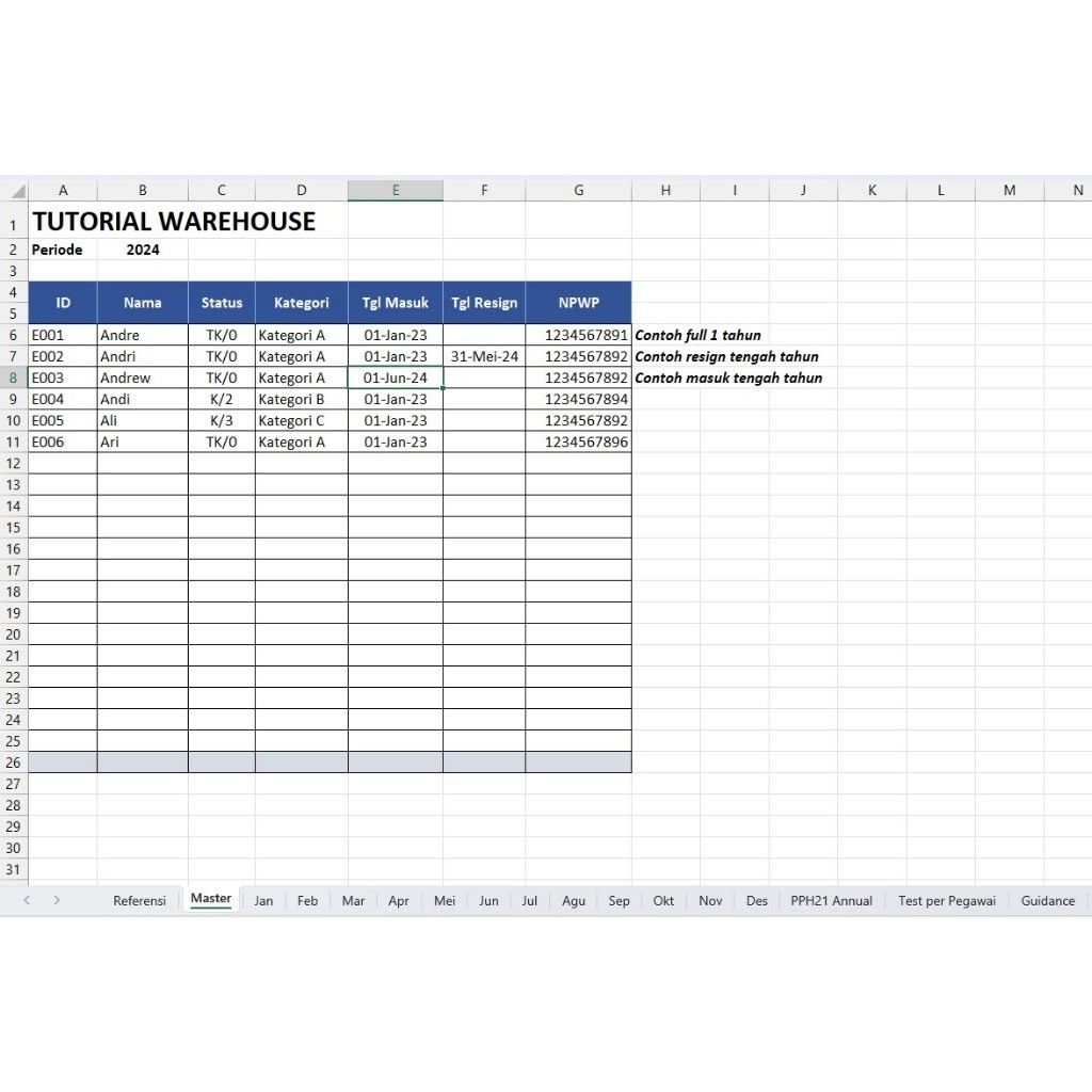 Jual Template Excel Otomatis Menghitung PPH21 TER Bulanan dan Tahunan ... Jual Template Excel Otomatis Menghitung PPH21 TER Bulanan dan Tahunan ...