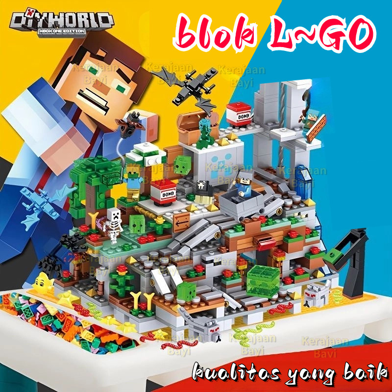 Jual AG57YK Minecraft Mainan Balok -My world Mainan Anak Block ...