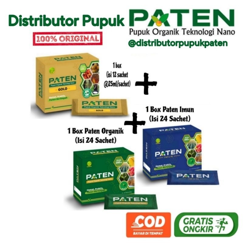 Jual PUPUK PATEN GOLD + PATEN HIJAU + PATEN IMUN (Sepasang Masing ...