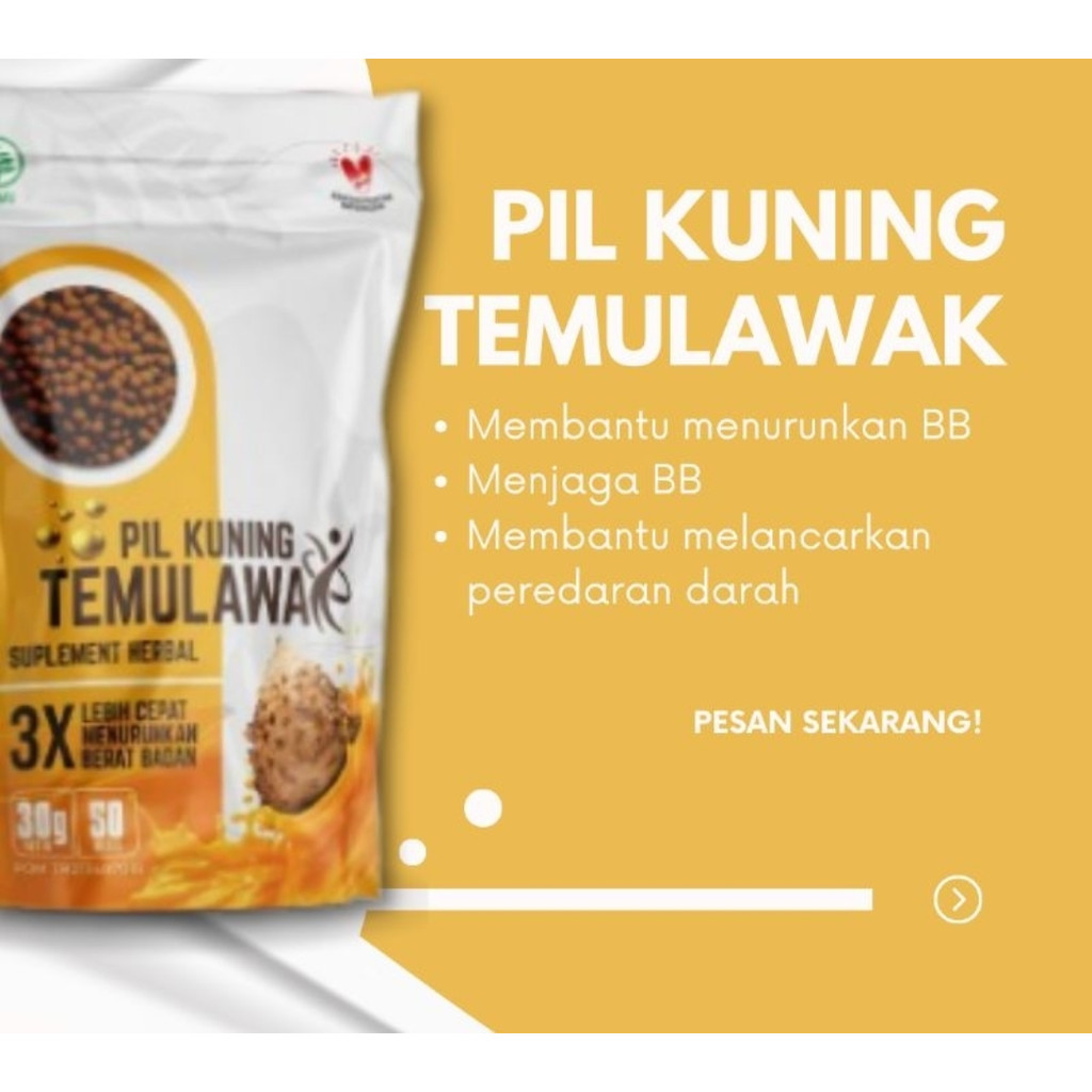 Jual PIL KUNING TEMULAWAK PELANGSING BADAN PELUNTUR LEMAK BADAN ...