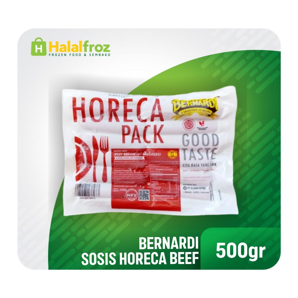 Jual Bernardi Sosis Horeca Beef 500gr (12s) | Shopee Indonesia